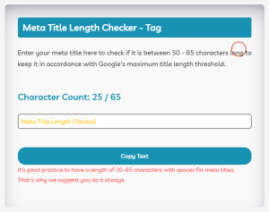 Free Meta Description and Meta Title Length Checker Online